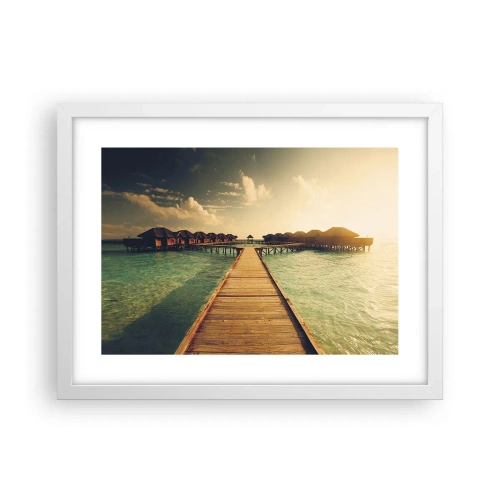 Póster en marco blanco - Una cálida invitación - 40x30 cm - Tienda ...